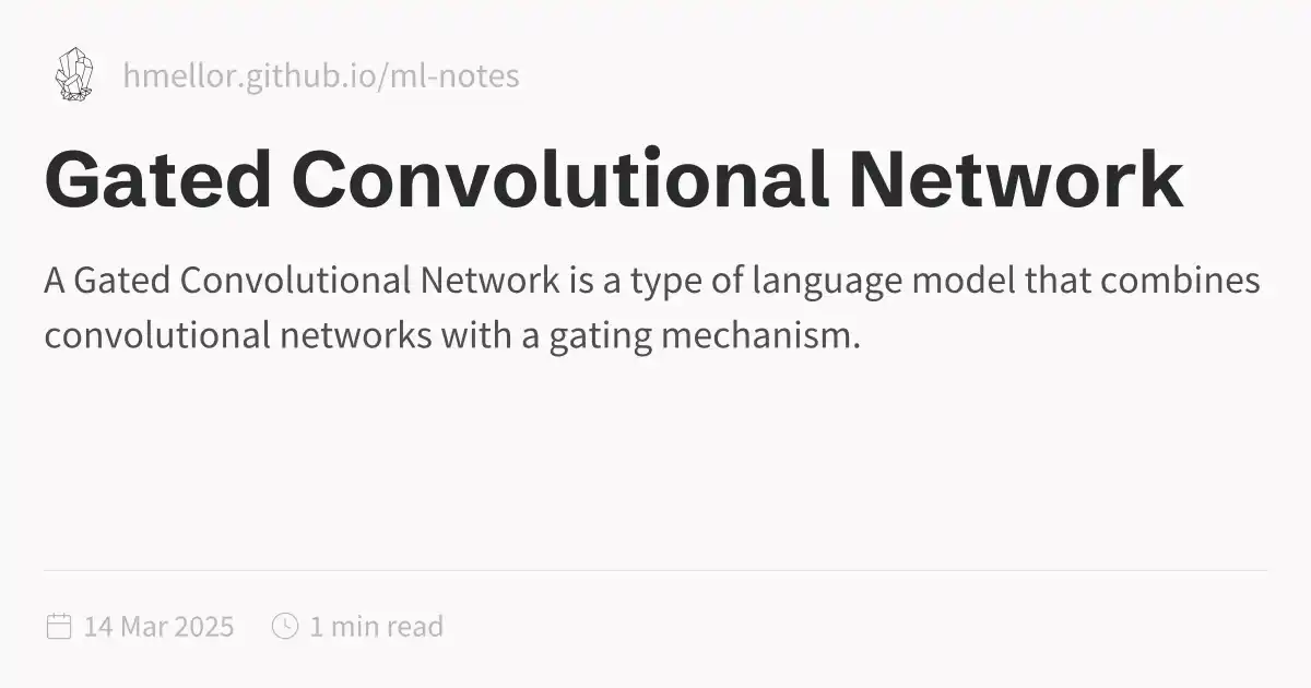 Gated Convolutional Network