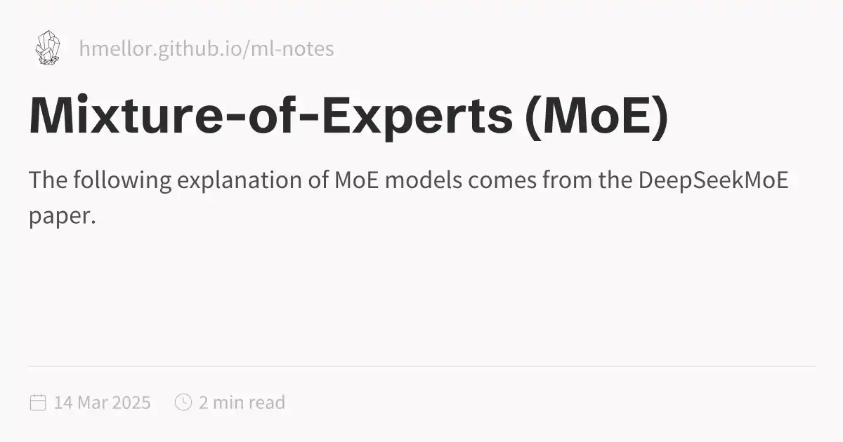 Mixture-of-Experts (MoE)